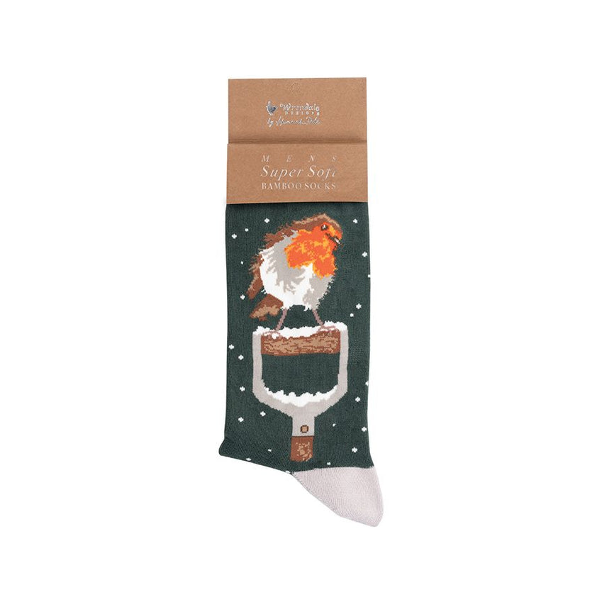 Wrendale ''A Little Red Robin' Robin Men's Socks Christmas - Mrs Best ...